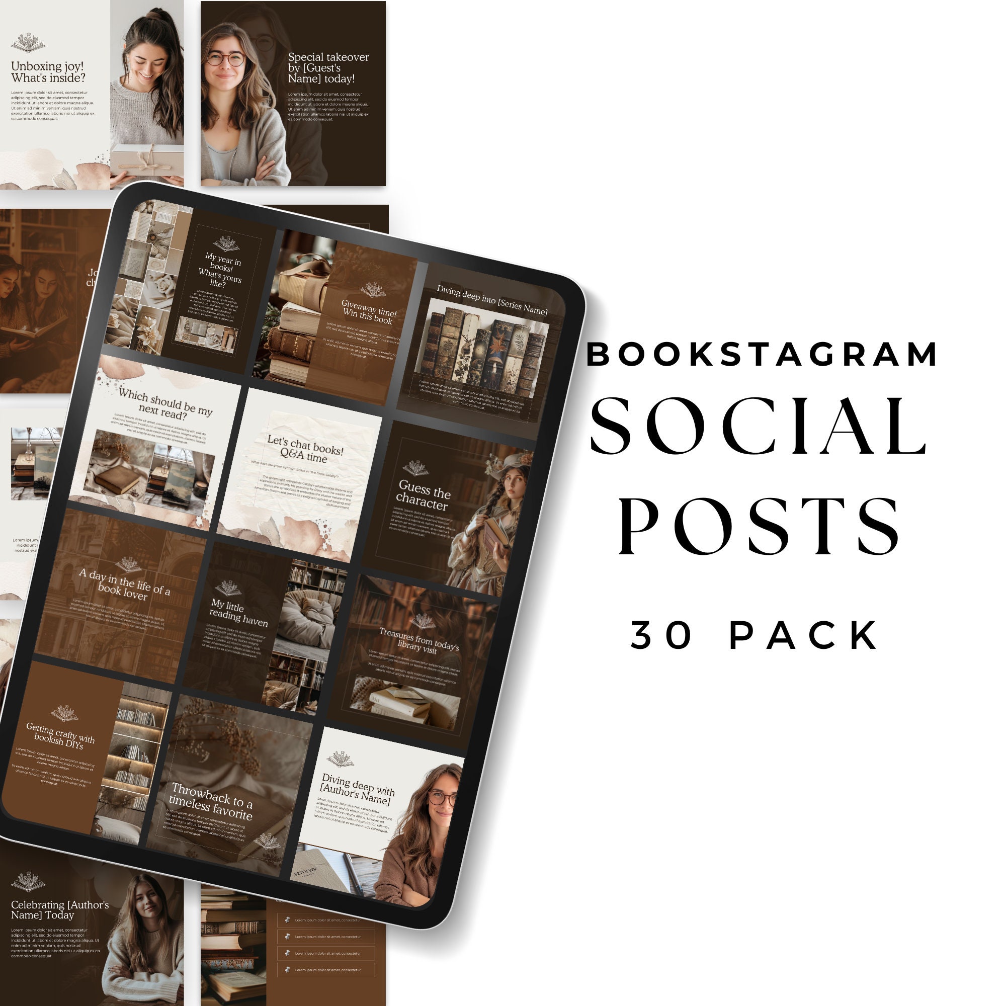 30 Bookstagram Bookish Canva Templates for Instagram, Instagram ...
