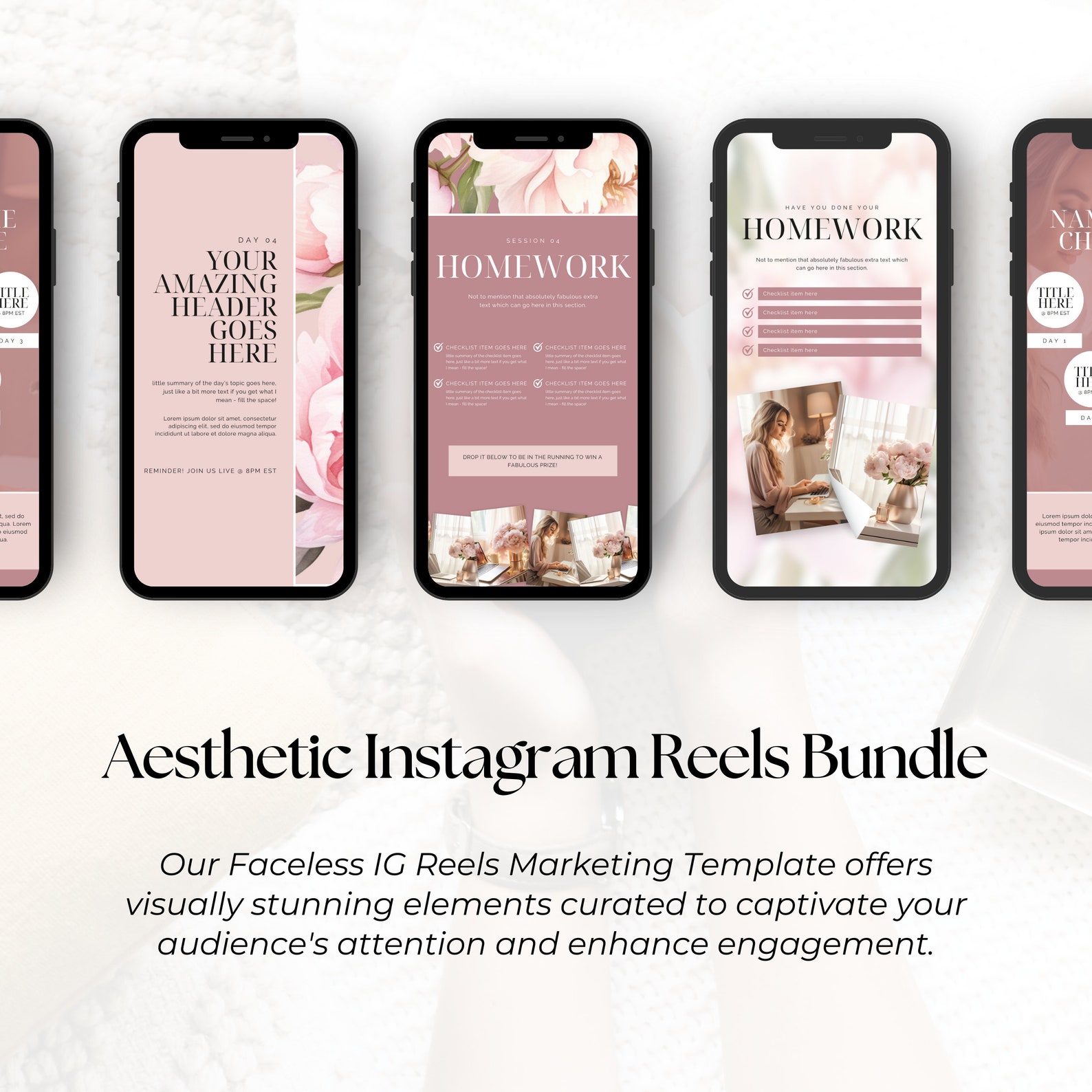 74 Aesthetic Faceless Instagram Reels, Instagram Reel Templates ...