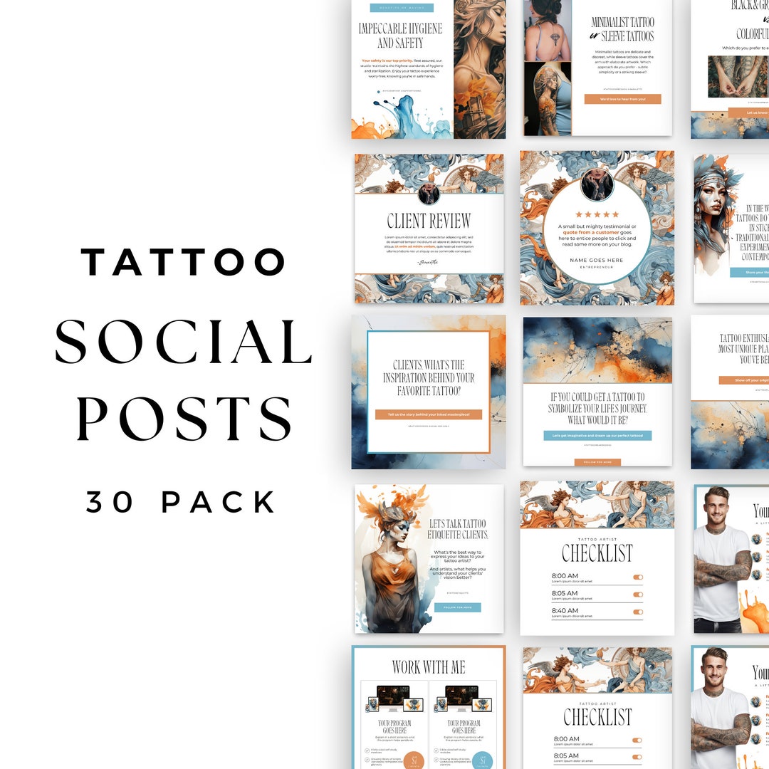 Tattoo Artist Instagram Template | Tattoo Practitioner Instagram ...