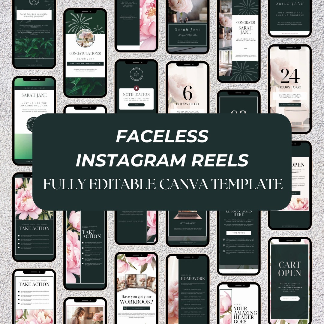 74 Aesthetic Faceless Instagram Reels, Instagram Reel Templates ...
