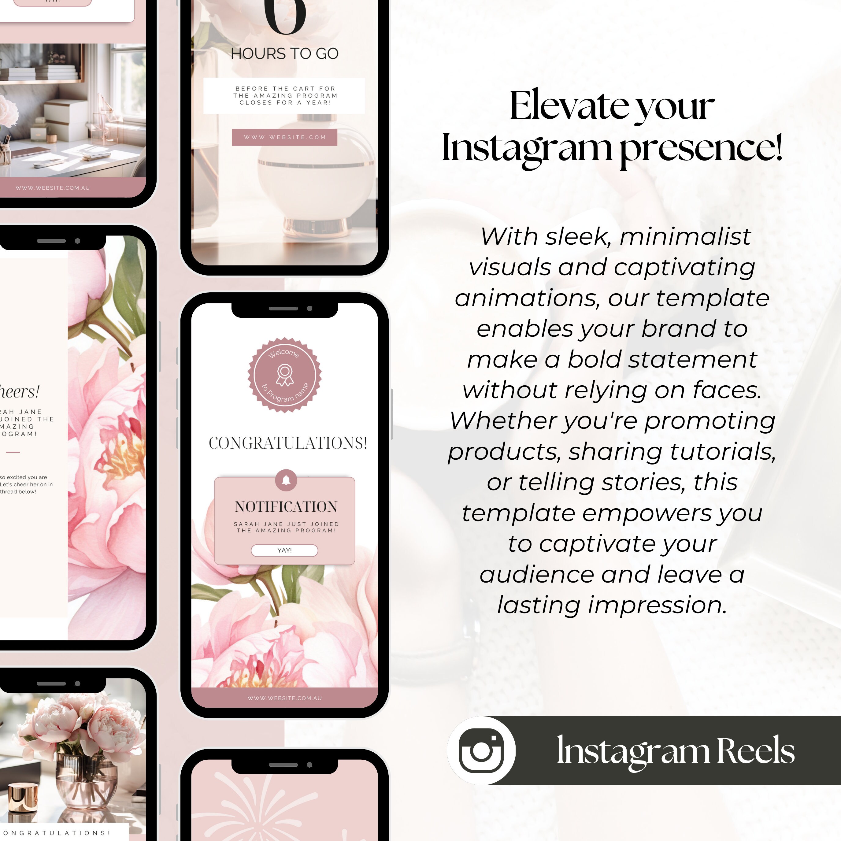 74 Aesthetic Faceless Instagram Reels, Instagram Reel Templates ...
