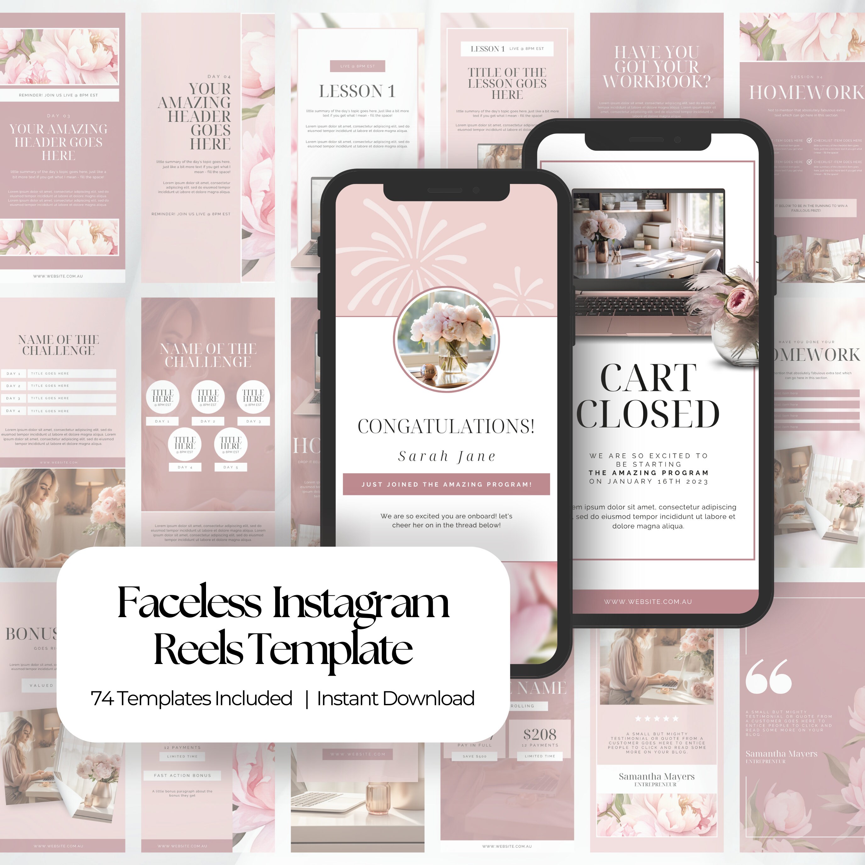 74 Aesthetic Faceless Instagram Reels, Instagram Reel Templates ...