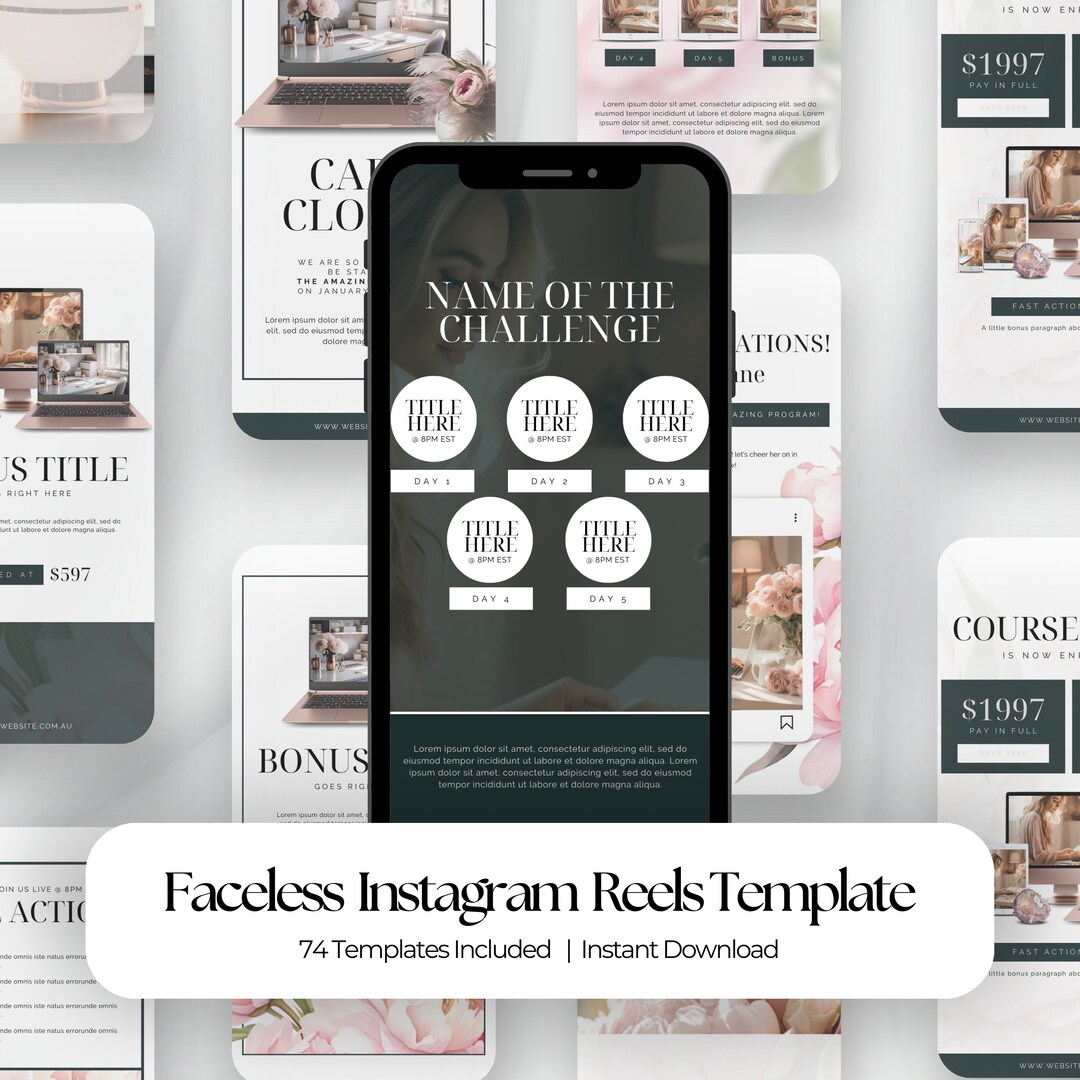 74 Aesthetic Faceless Instagram Reels, Instagram Reel Templates ...