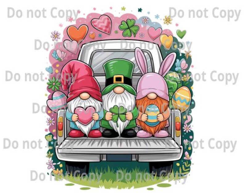 Saint Patricks Day Easter Valentines Day Gnomes, Digital Shirt Design ...