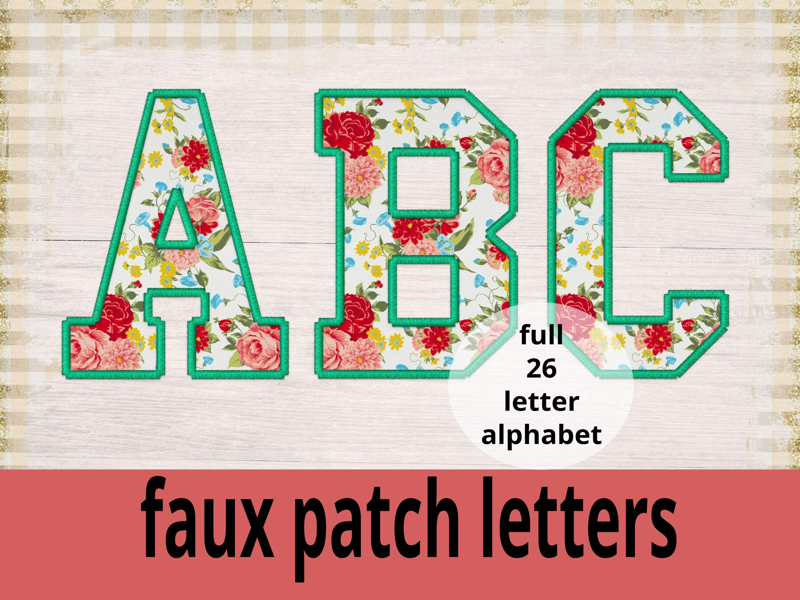 Faux Embroidery Letters - Etsy