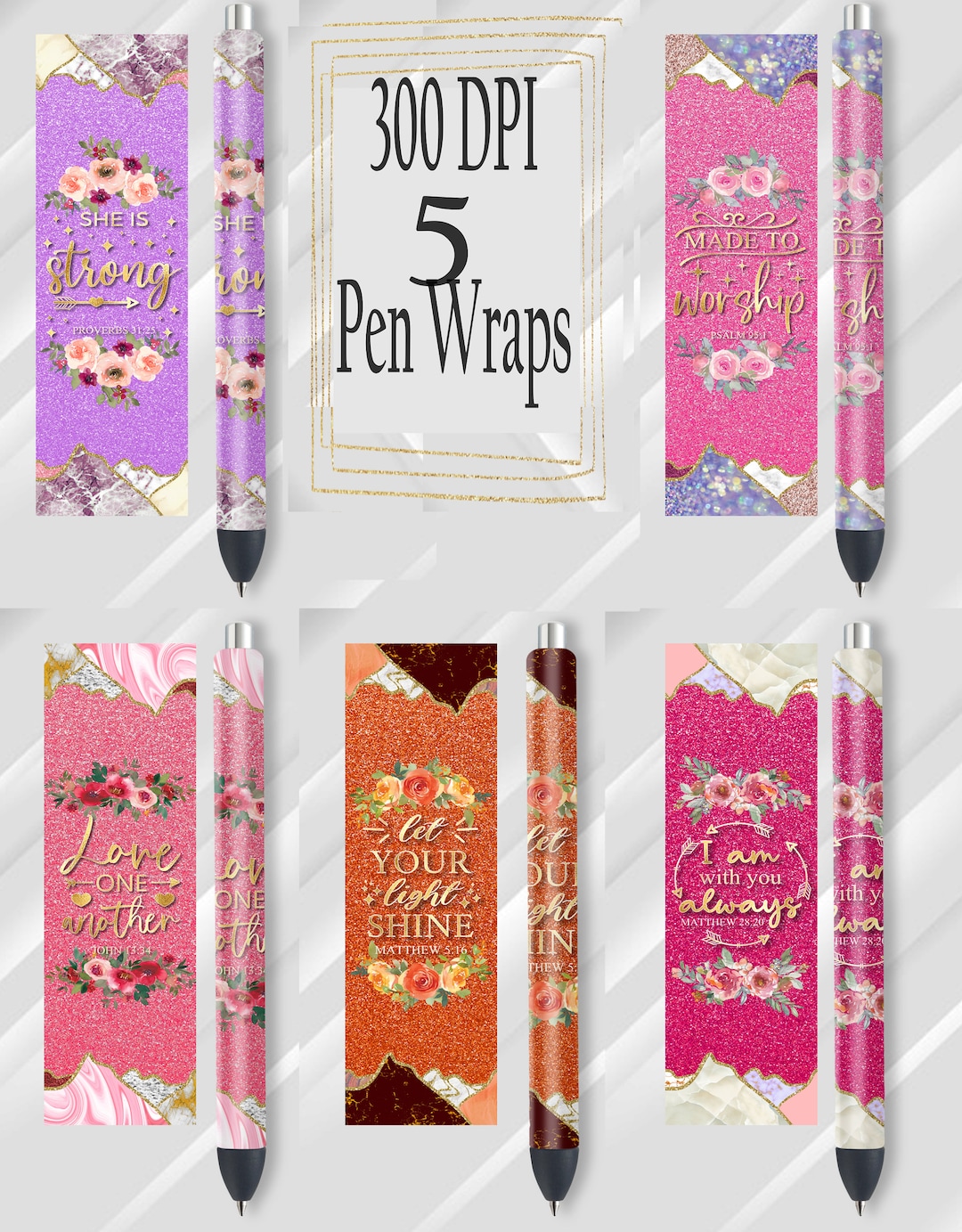 Christian, Pen Wrap Digital Bundle - Etsy
