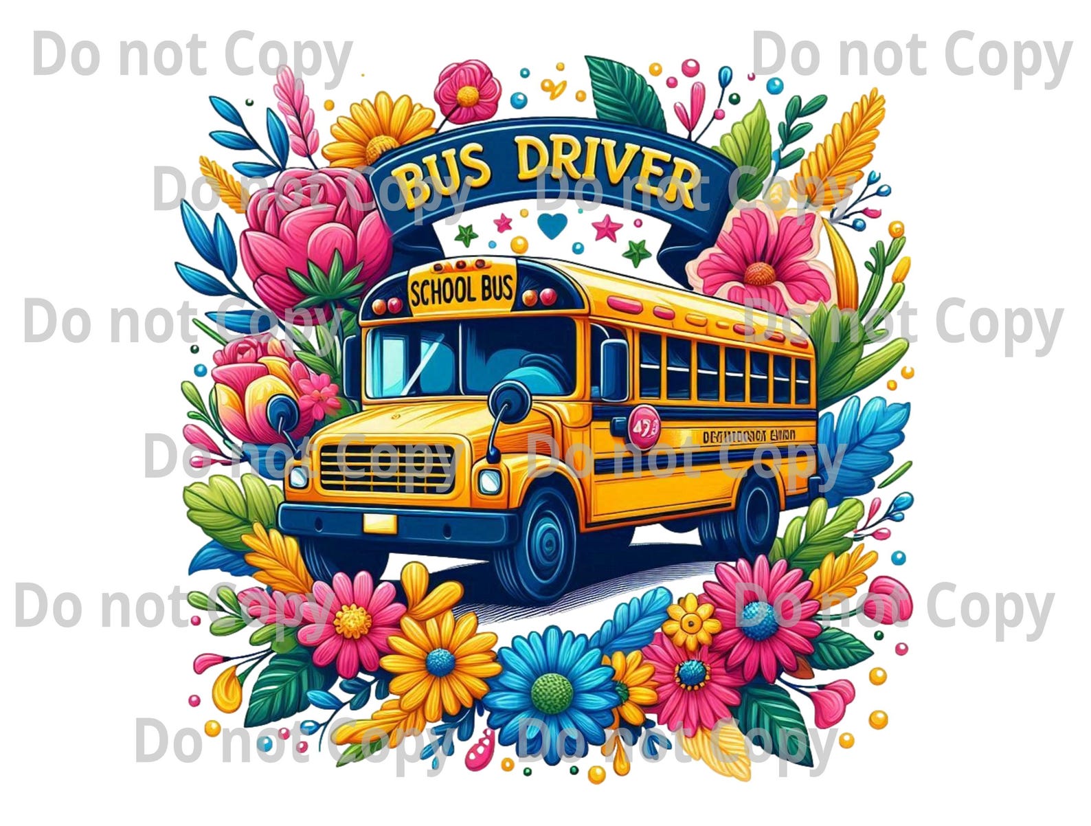 Bus Driver, Digital Shirt Design - Etsy