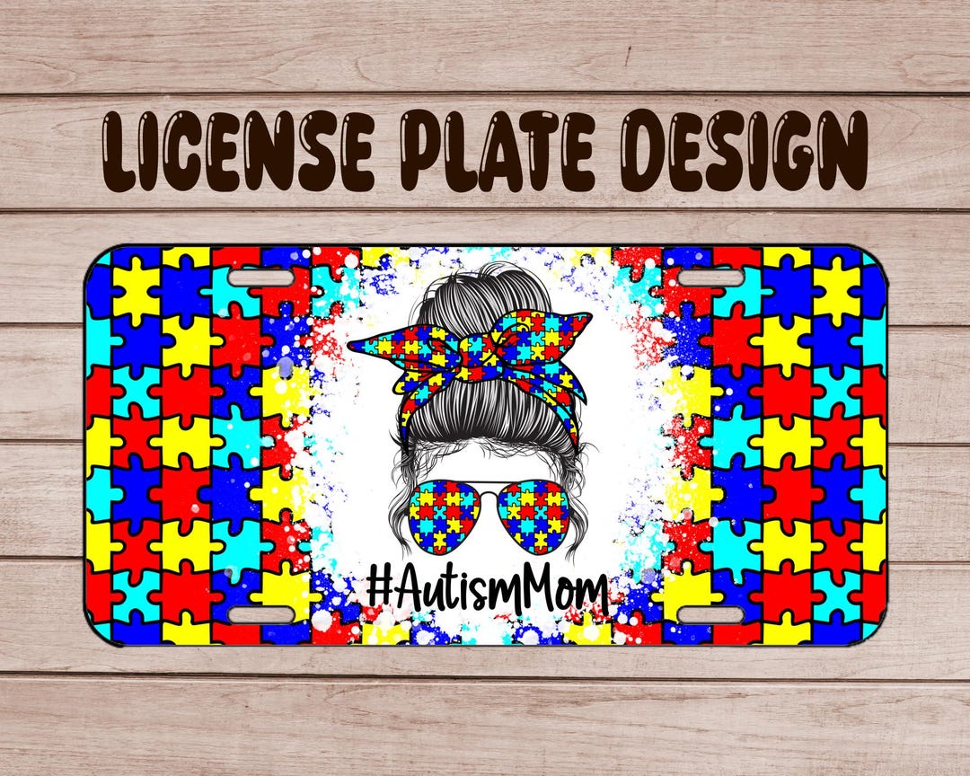 Autism Awarness , License Plate Sublimation PNG - Etsy
