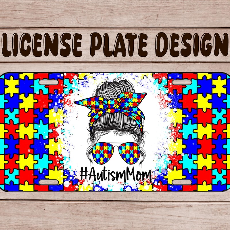 Autism License Plate Car - Etsy