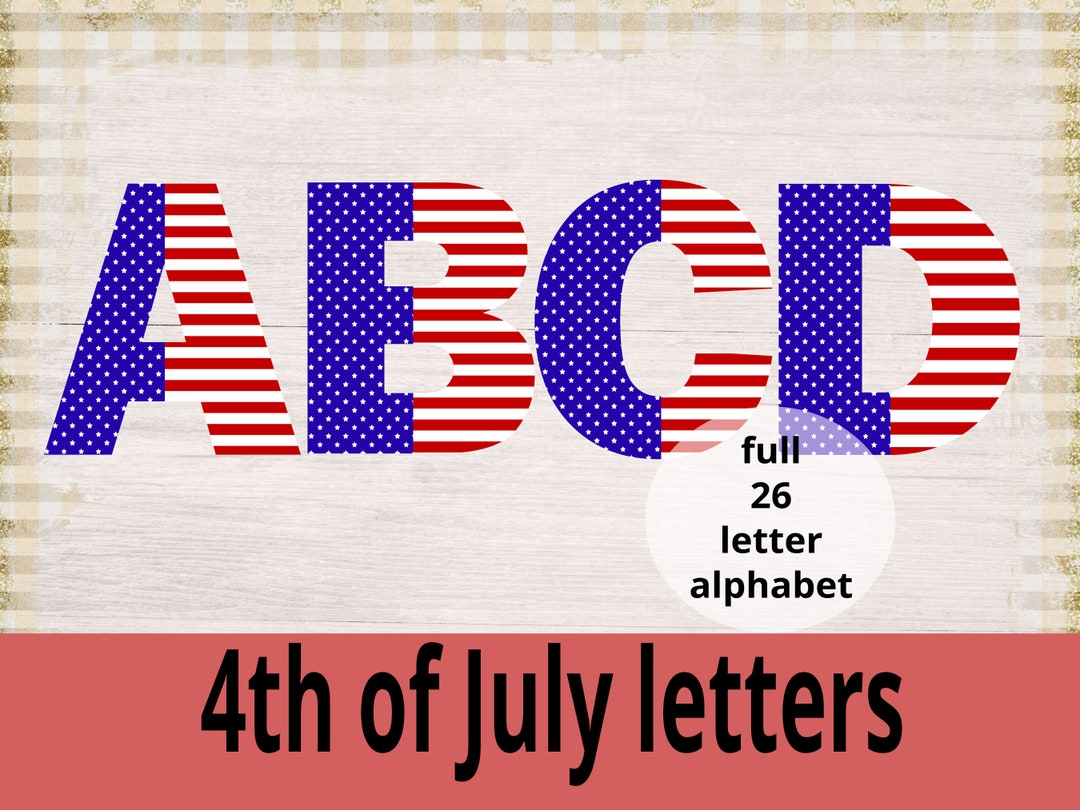 4th of July Letters - Etsy