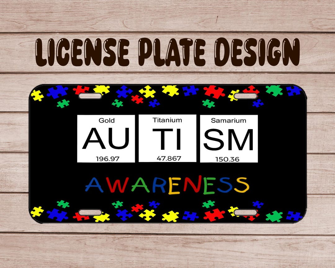 Autism Awarness , License Plate Sublimation PNG - Etsy