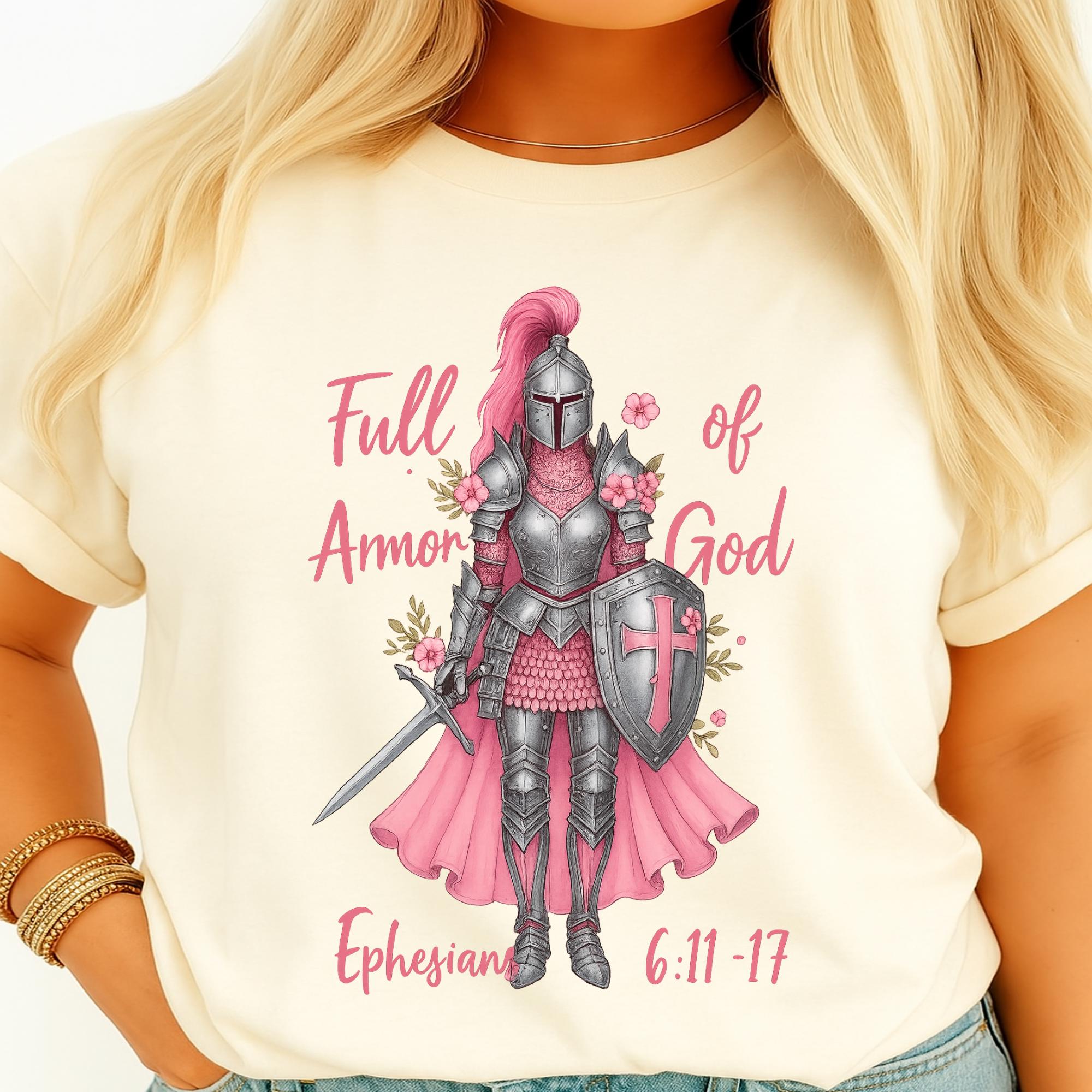 Full Armor of God, Pretty in Pink, Printable Image, Dtf Png, Shirt Png ...