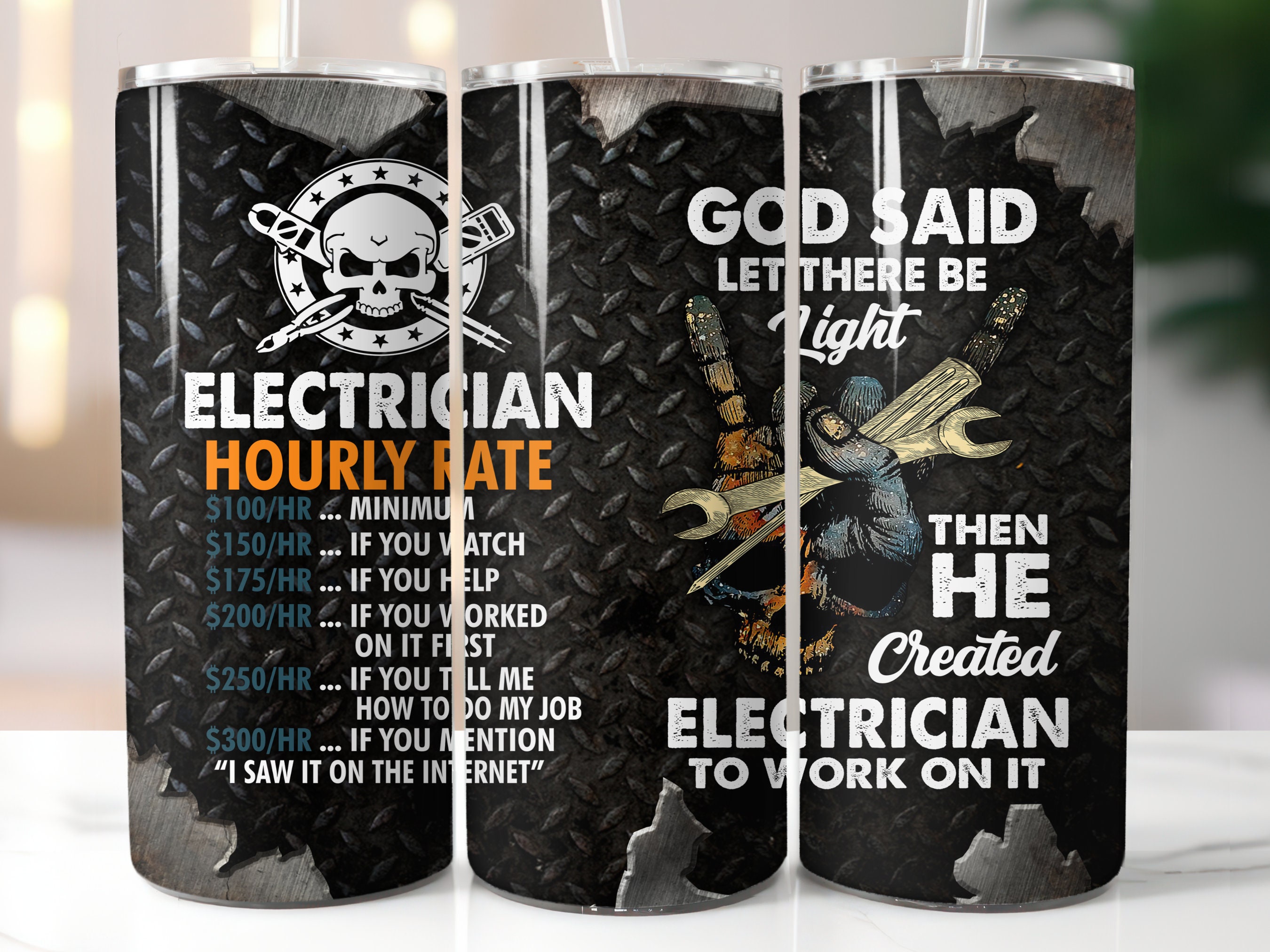 Electrician, 20 Oz Tumbler Digital Design - Etsy