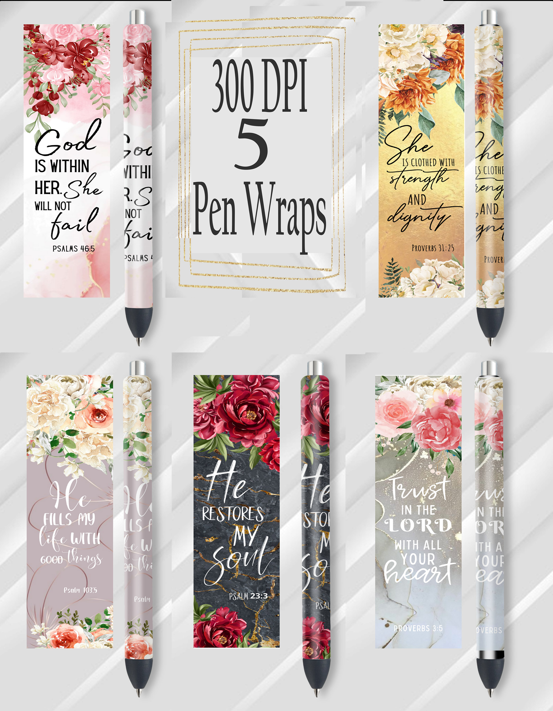 Christian, Pen Wrap Digital Bundle - Etsy