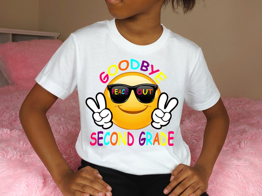 Peace Out Second Grade, Digital Shirt Design - Etsy
