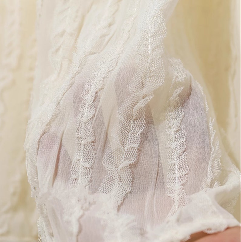 Fairy Renaissance Skirt, Lace Chiffon Renaissance Skirt, Ruffled Ren ...