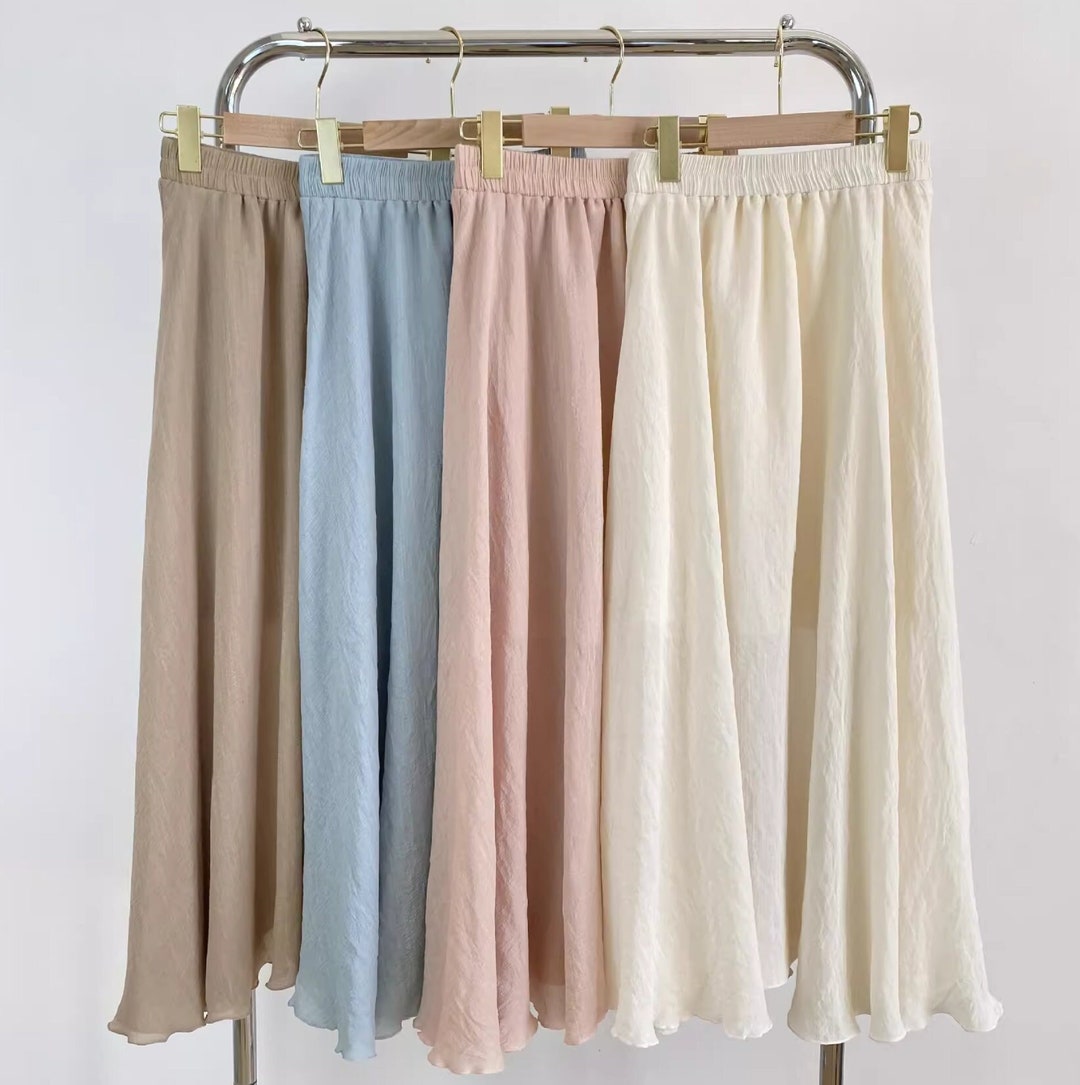 Soft Linen Renaissance Skirt, Floaty Renaissance Skirt, Large Hemline ...