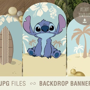 Stitch Arch Background Children's Birthday Party Cloth Chiara Photo ...