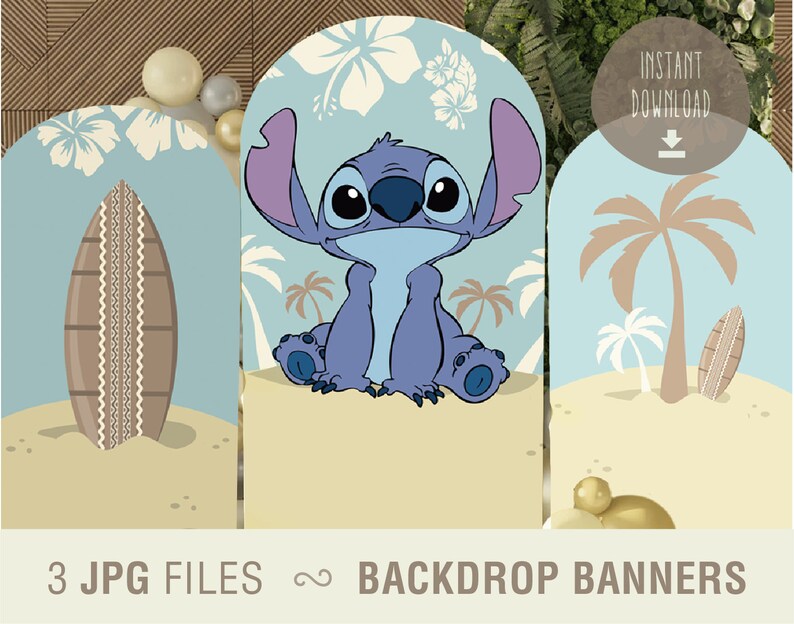 Stitch Arch Background Children's Birthday Party Cloth Chiara Photo ...