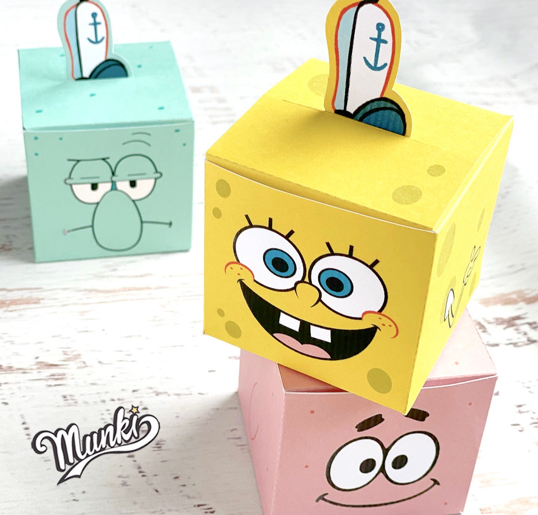 Bob, Patrick Star and Squidward Tentacles Party Favors, Printable ...