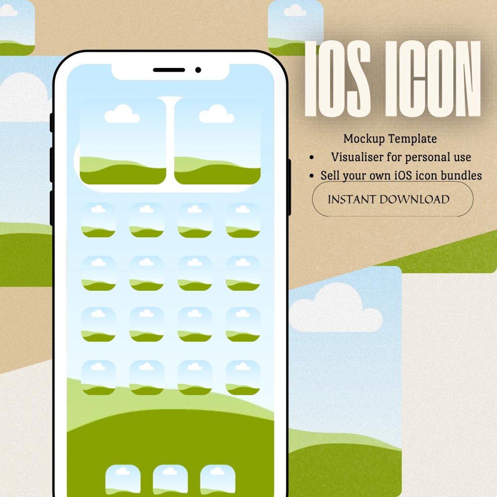 Ios App Mockup Template, Phone Wallpapers, Themes, iPhone iPad Ios ...