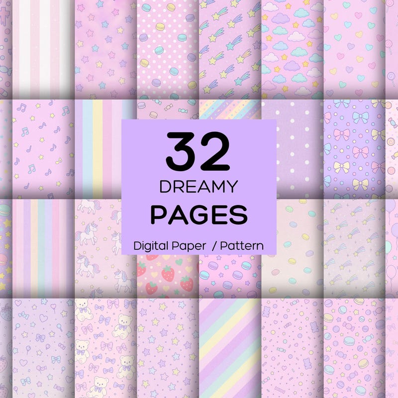 Cute Kawaii Grid Paper - Etsy UK