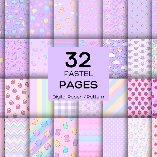 Pastel Kawaii Stickers Printable - Etsy
