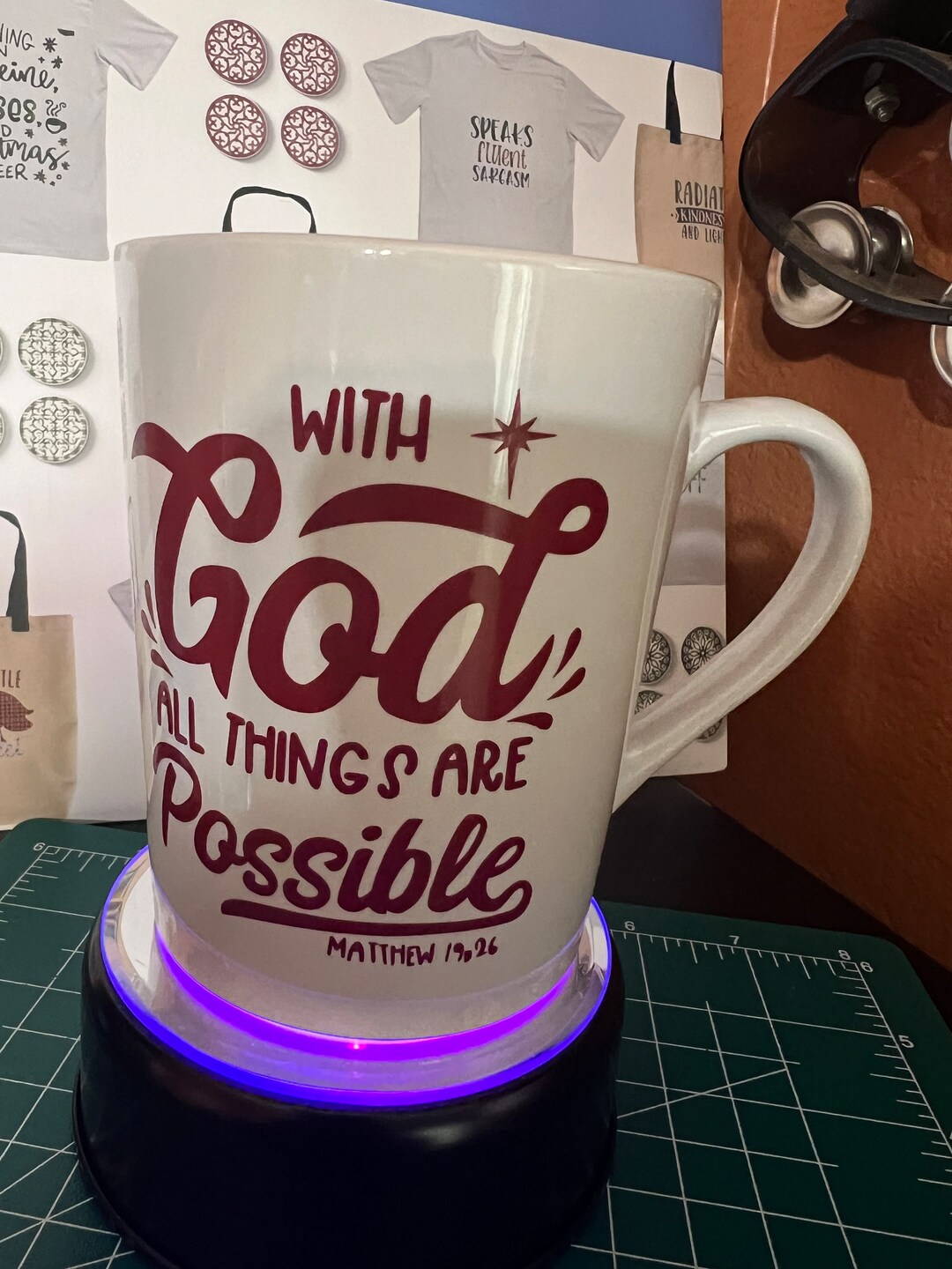 10 Oz White Mug Matthew 19-26 - Etsy