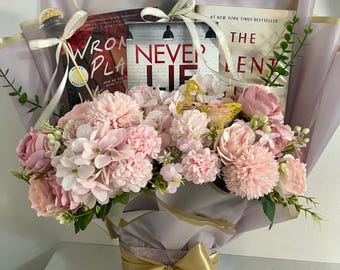 Book Paper Flowers Bouquet CUSTOM ORDER, Book Page Flowers, Book Themed ...