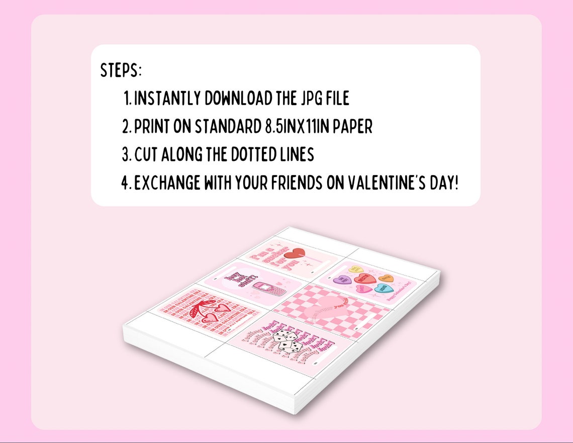 Retro Galentine's Day Cards | Instant Download | Printable Valentines ...