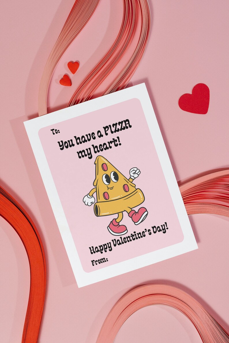 Retro Food Pun Valentines Day Cards for Kids | Instant Download ...