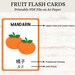 Fruits - English, Traditional Chinese & Pinyin Flash Cards - Etsy