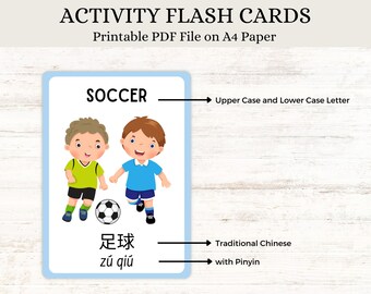 Fruits - English, Traditional Chinese & Pinyin Flash Cards - Etsy