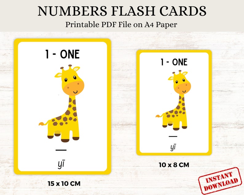 Numbers (0-20) - English, Traditional Chinese & Pinyin Flash Cards - Etsy