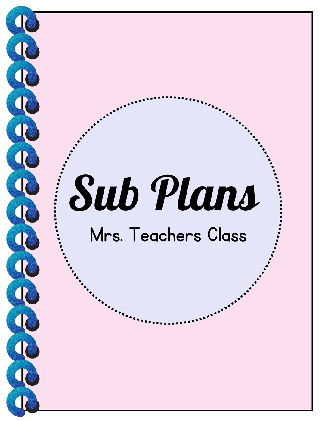 Simple Sub Plans Binder Editable Canva Link - Etsy