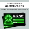 EDITABLE GAMER ID Digital Download, Gamer Id Card, Editable Id Card ...