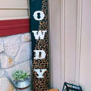 Howdy Rustic Porch Leaner Handcrafted Wooden Welcome Sign for Western ...