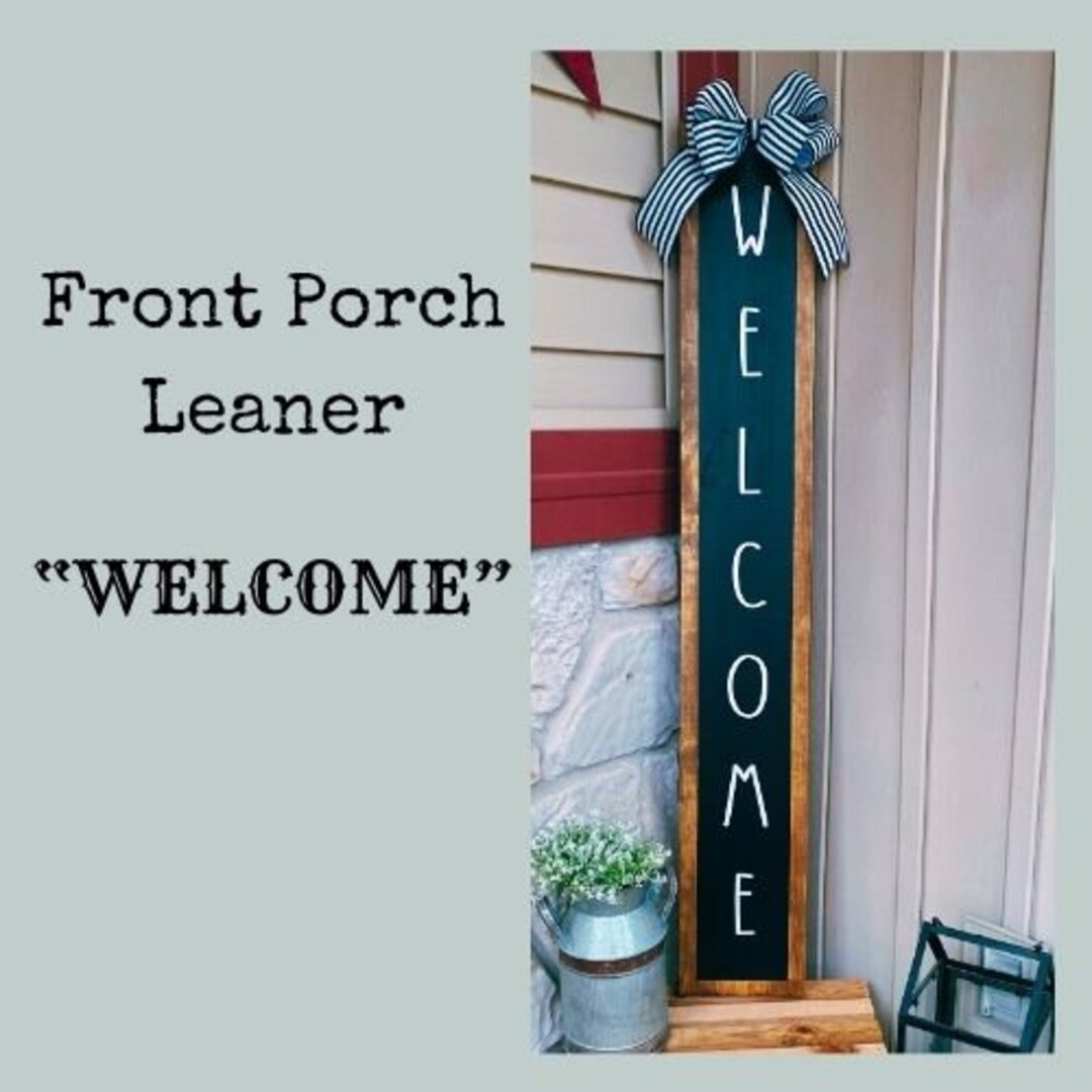 Rae Dunn Inspired Welcome Sign, Welcome Porch Leaner, Front Porch ...