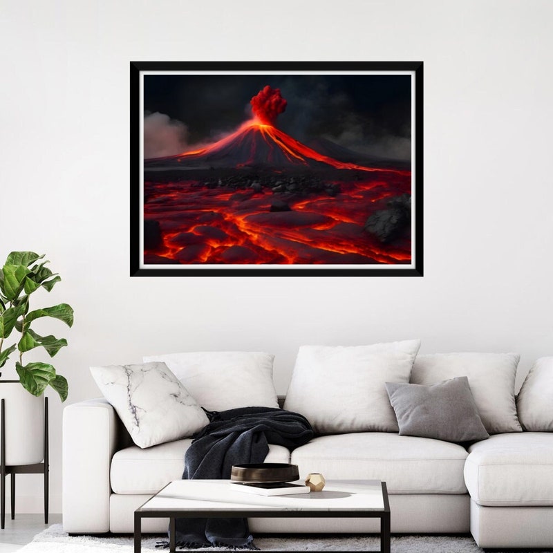 Volcano Art - Etsy