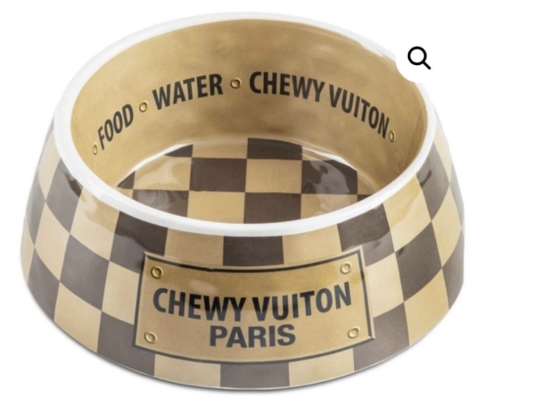 Checkered Dog Bowl - Etsy