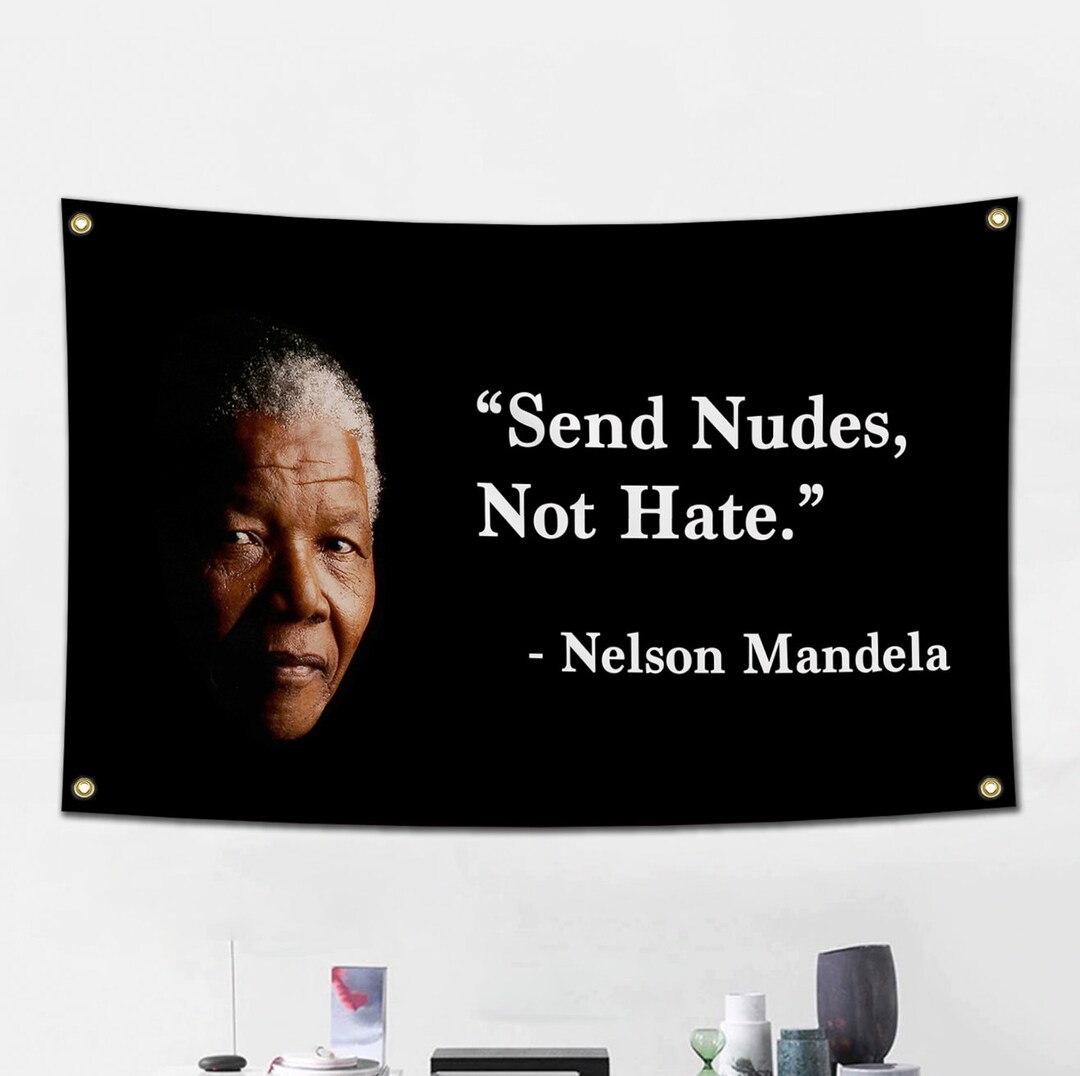 Nelson Mandela Flag Banner Flag Flag Banner Meme Flag Funny Tapestry ...