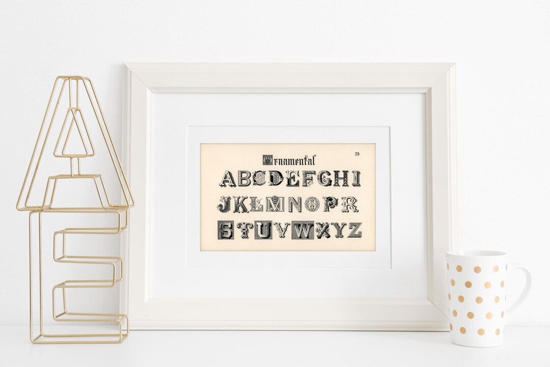 DIGITAL DOWNLOAD - Vintage Old World Ornamental Fonts From Draughtsman ...