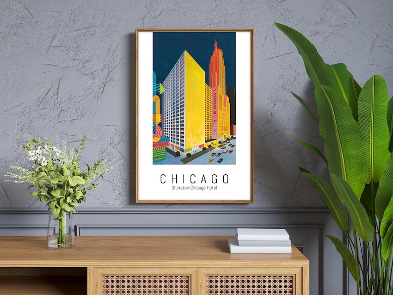 DIGITAL DOWNLOAD - Vintage Sheraton-chicago Hotel Printable Poster - Etsy