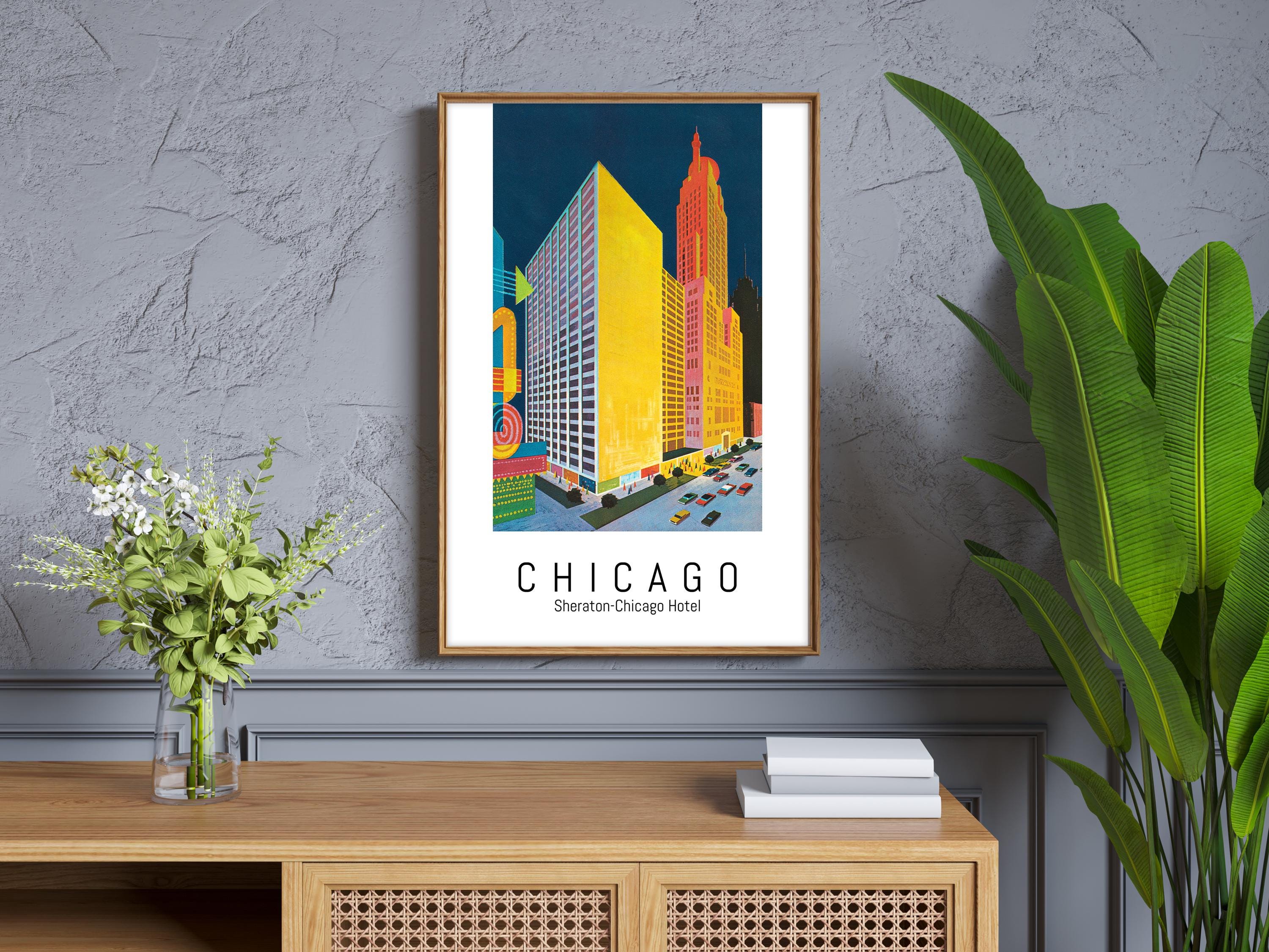 DIGITAL DOWNLOAD - Vintage Sheraton-chicago Hotel Printable Poster - Etsy