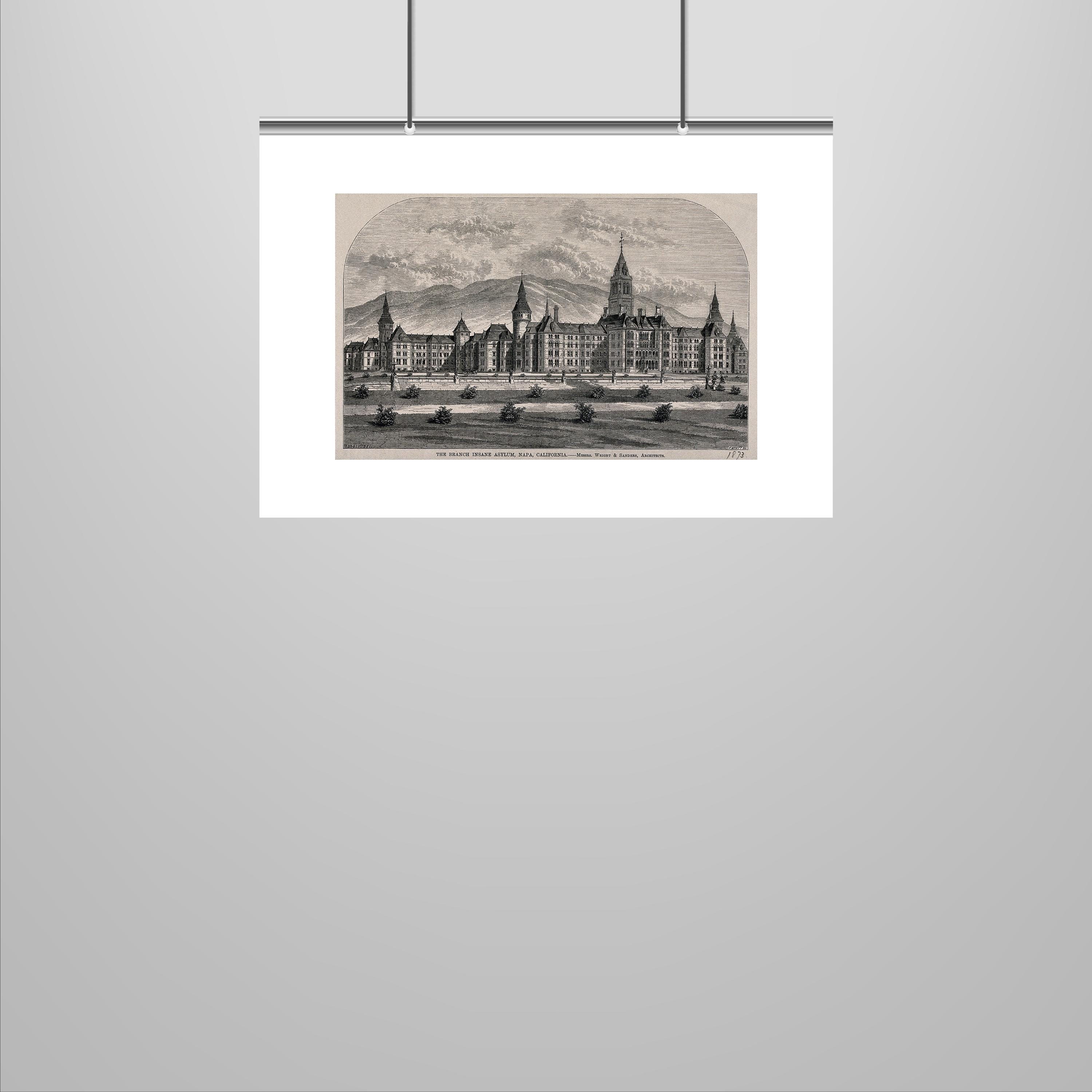 DIGITAL DOWNLOAD - Vintage Old World Napa Insane Asylum Printable ...