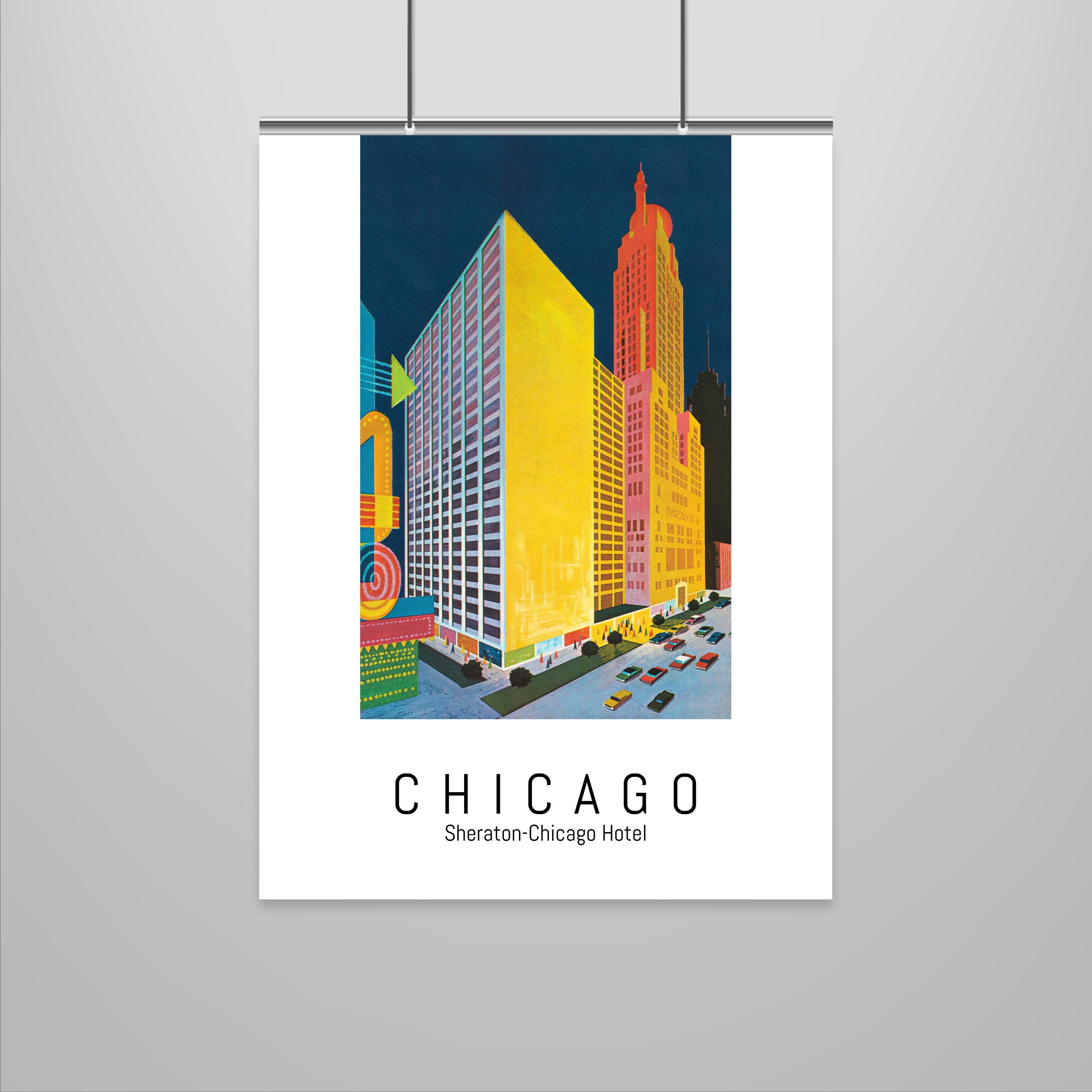 DIGITAL DOWNLOAD - Vintage Sheraton-chicago Hotel Printable Poster - Etsy