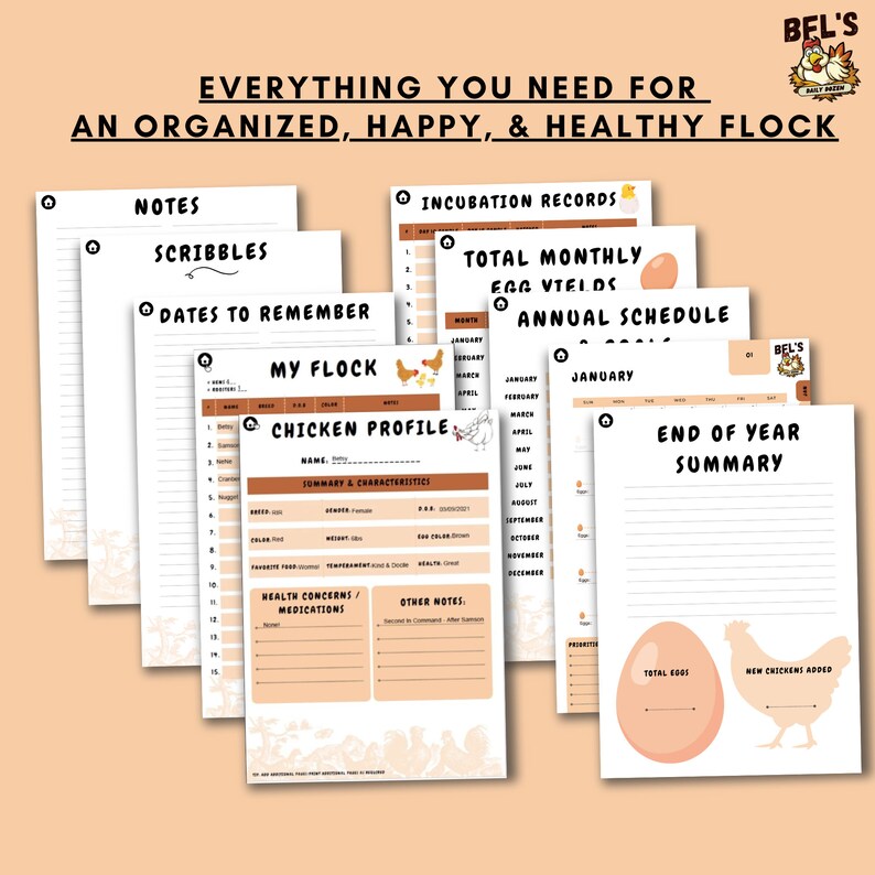 The Ultimate Chicken Planner & Calendar 2024 Digital Chicken Planner ...