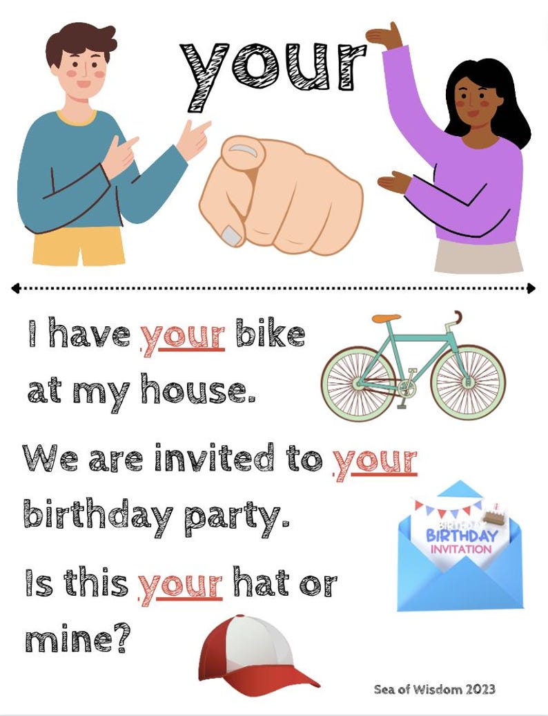 Grammar Poster Homophones-your & You're - Etsy