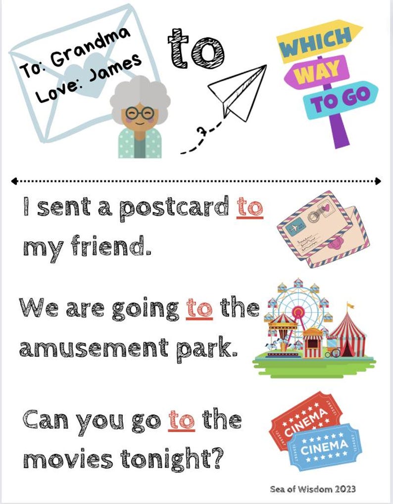 Grammar Posters Homophones To, Too & Two - Etsy