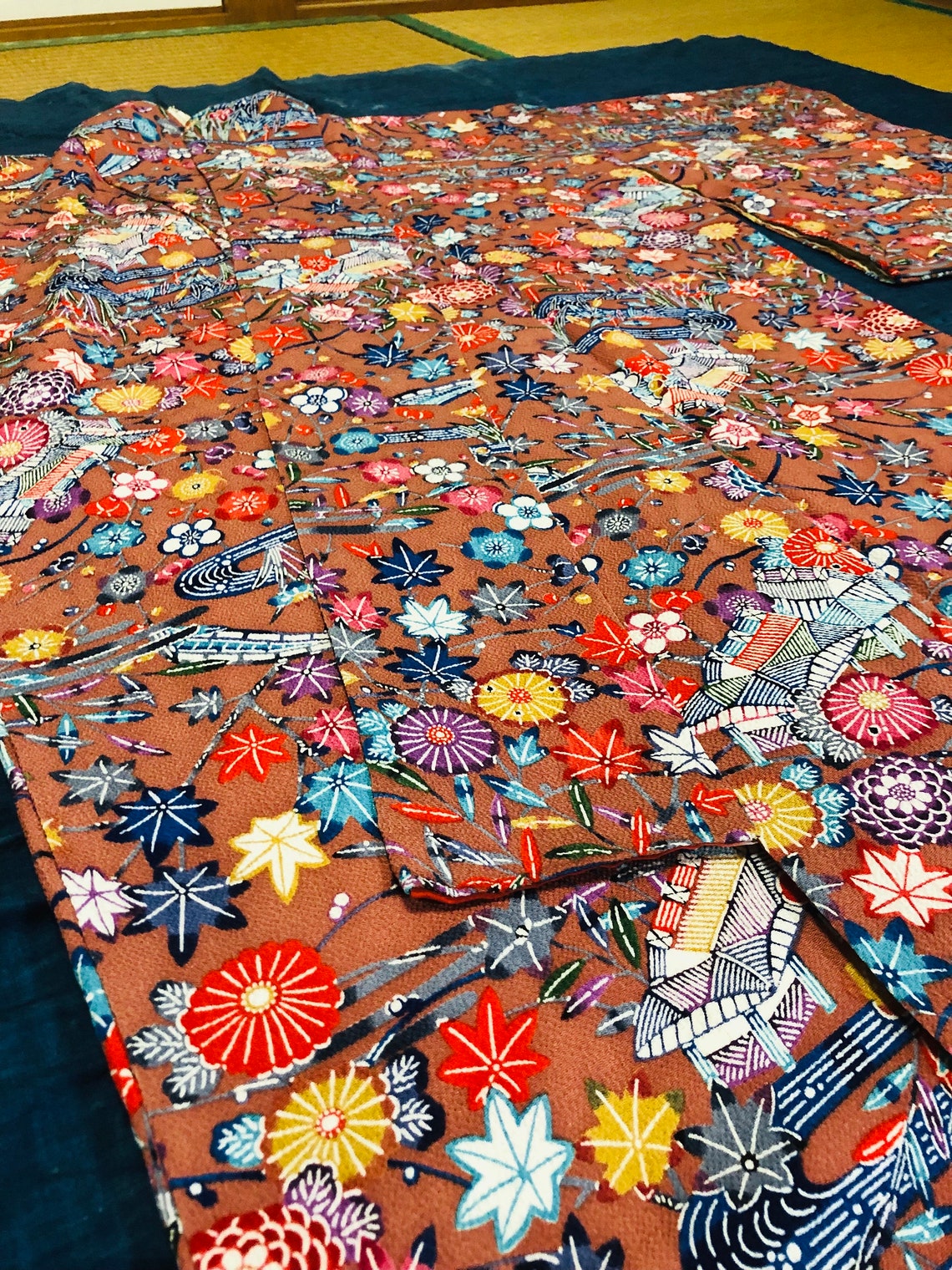 Kimono Fabric, Bingata - Etsy